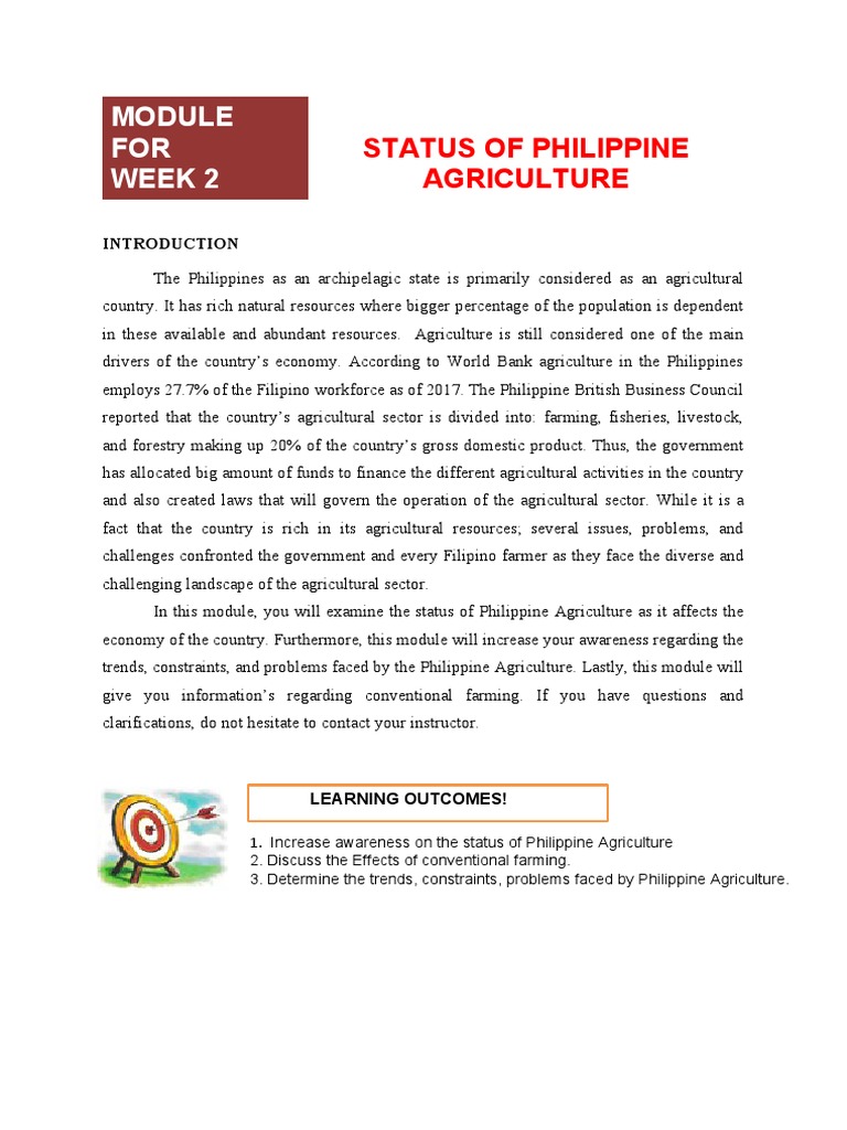 Agri 1 Module Week 2 | PDF | Agriculture | Rice
