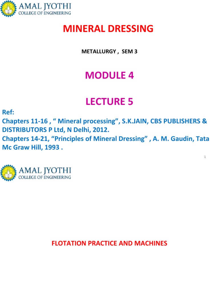 Lecture5 Flotation Practice and Machines | PDF | Applied And Interdisciplinary Physics | Materials