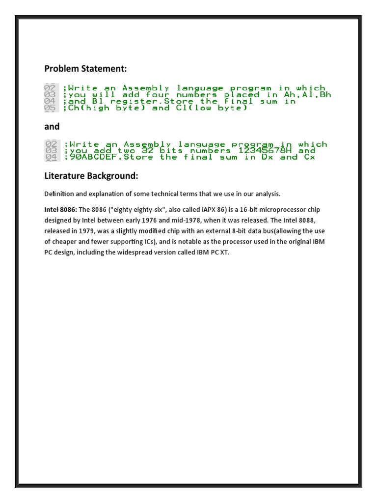Lab Assignment 2 | Download Free PDF | Assembly Language | Microprocessor