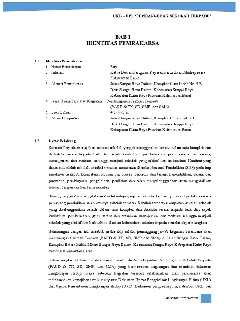Bab 1 Ukl-Upl Sekolah Terpadu | PDF | Karier & Perkembangan | Ilmu Sosial