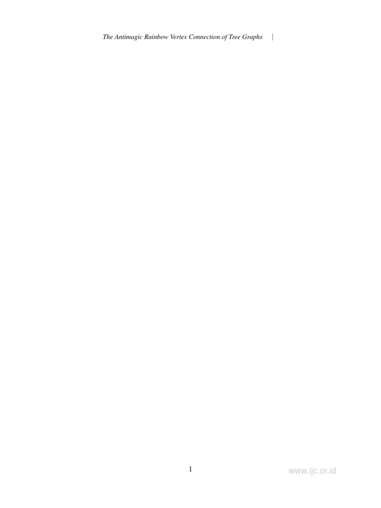 Antimagic Rainbow Vertex Connection in Trees | PDF | Vertex (Graph ...