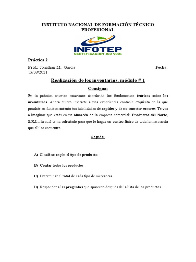 Conteo Fisico Del Inventario | PDF
