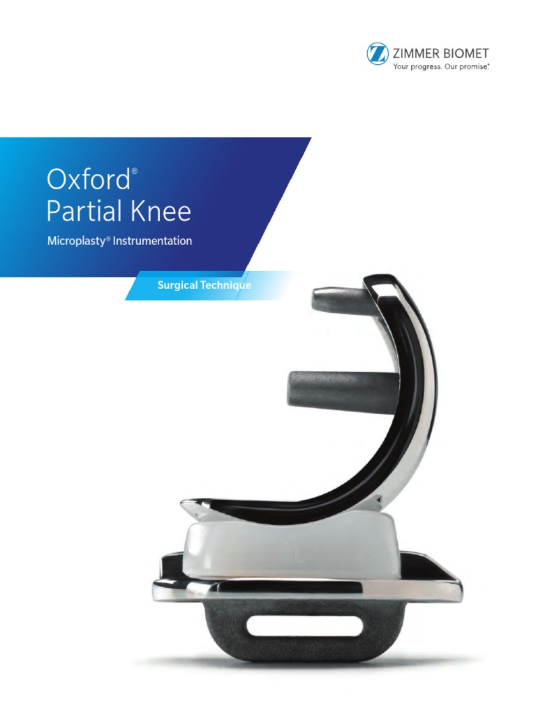 Oxford Partial Knee: Microplasty Instrumentation | PDF | Knee | Lower ...