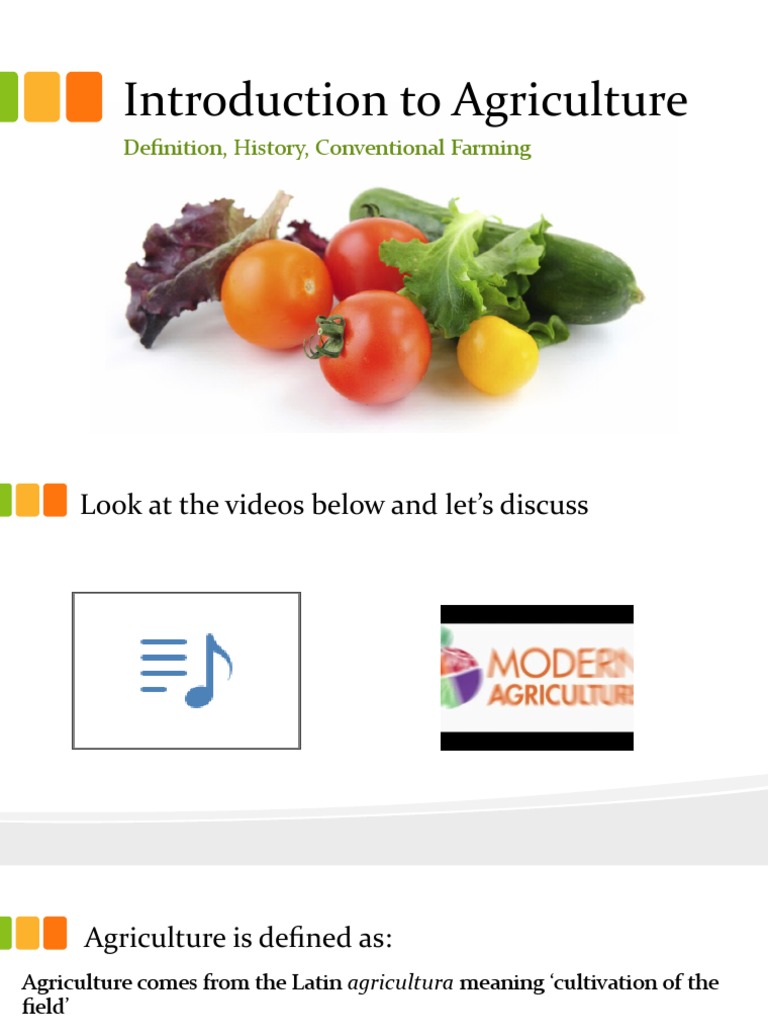 Introduction To Agriculture: Definition, History, Conventional Farming ...