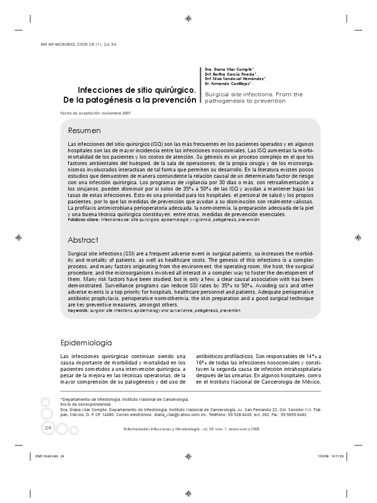 Infeccion Del Sitio Quirurgico | PDF | Cirugía | Hospital