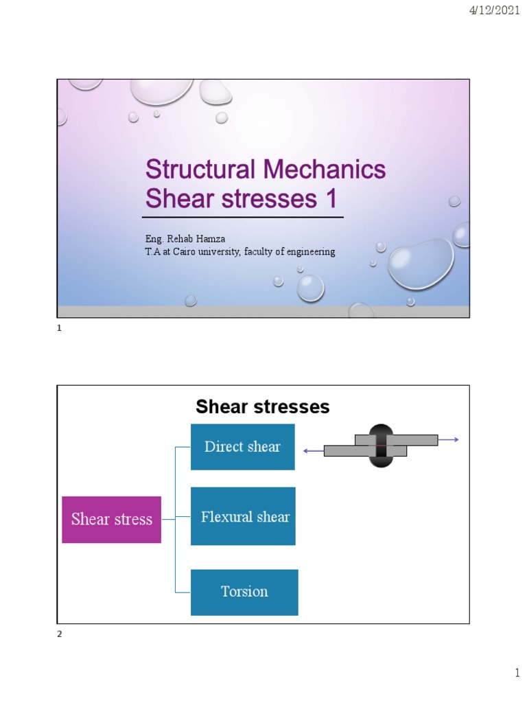 Shear Stress 1 | PDF | Shear Stress | Mechanical Engineering