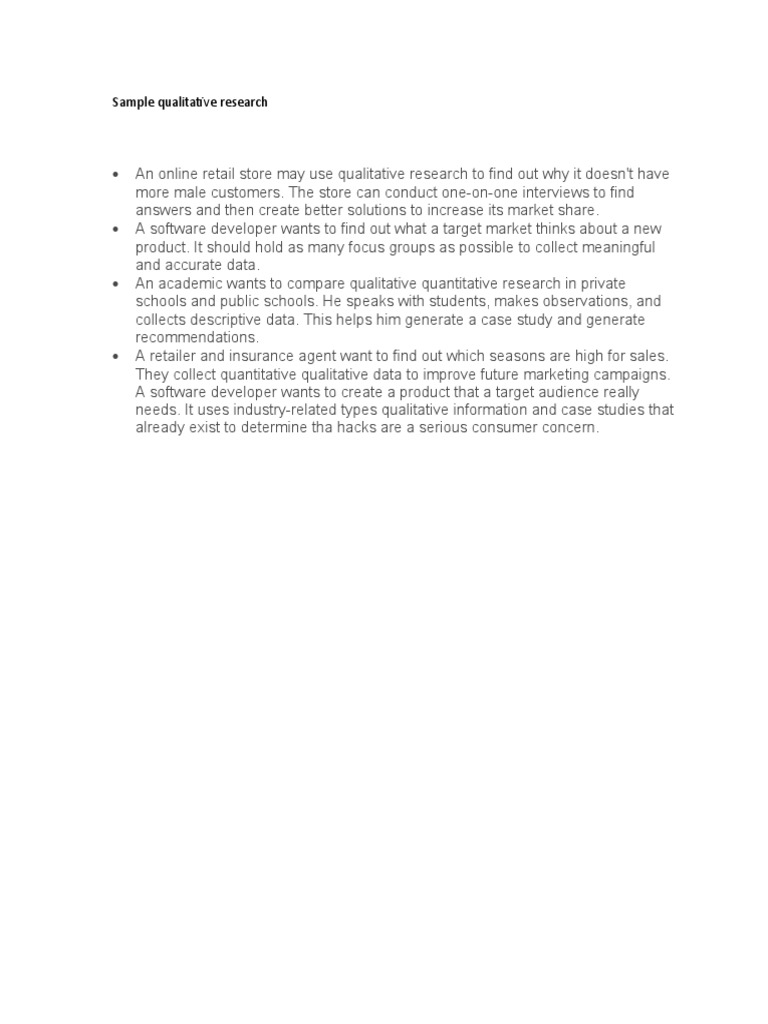 Sample Qualitative Research | PDF | Career & Growth | Social Science