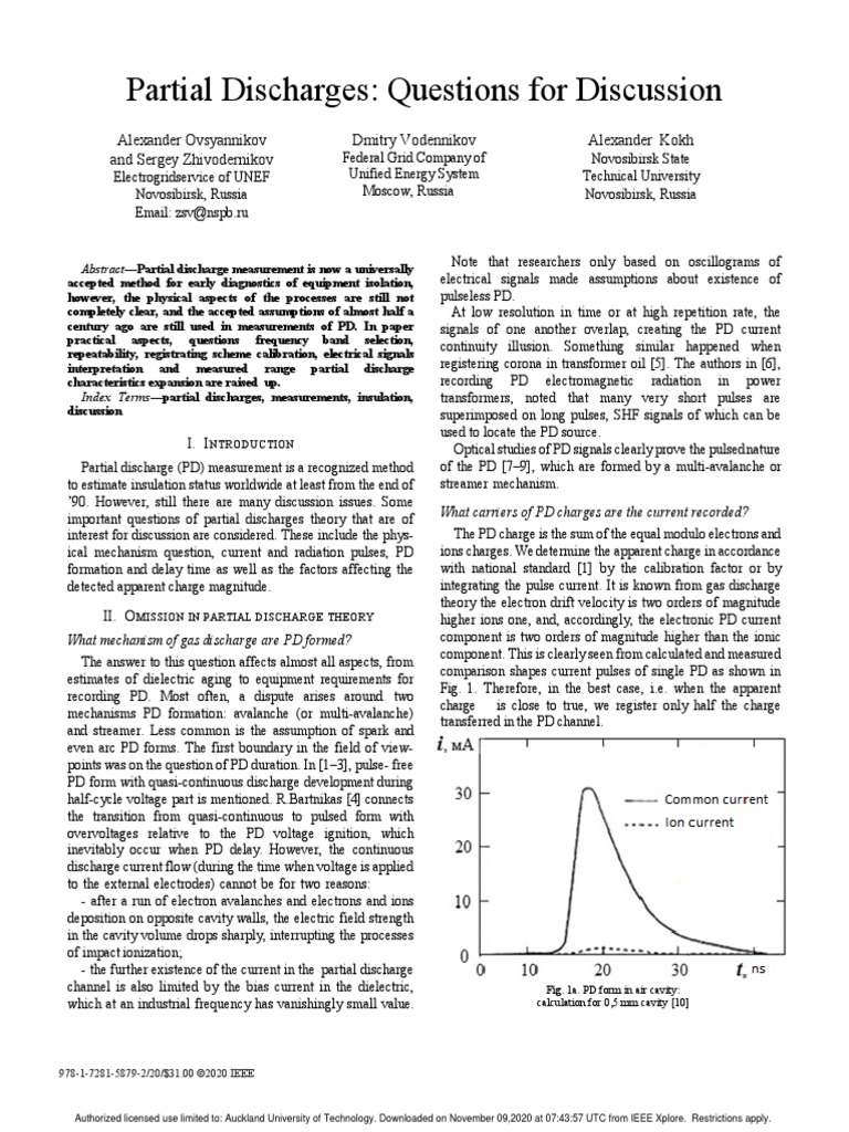 Partial Discharges: Questions For Discussion | PDF | Capacitor ...