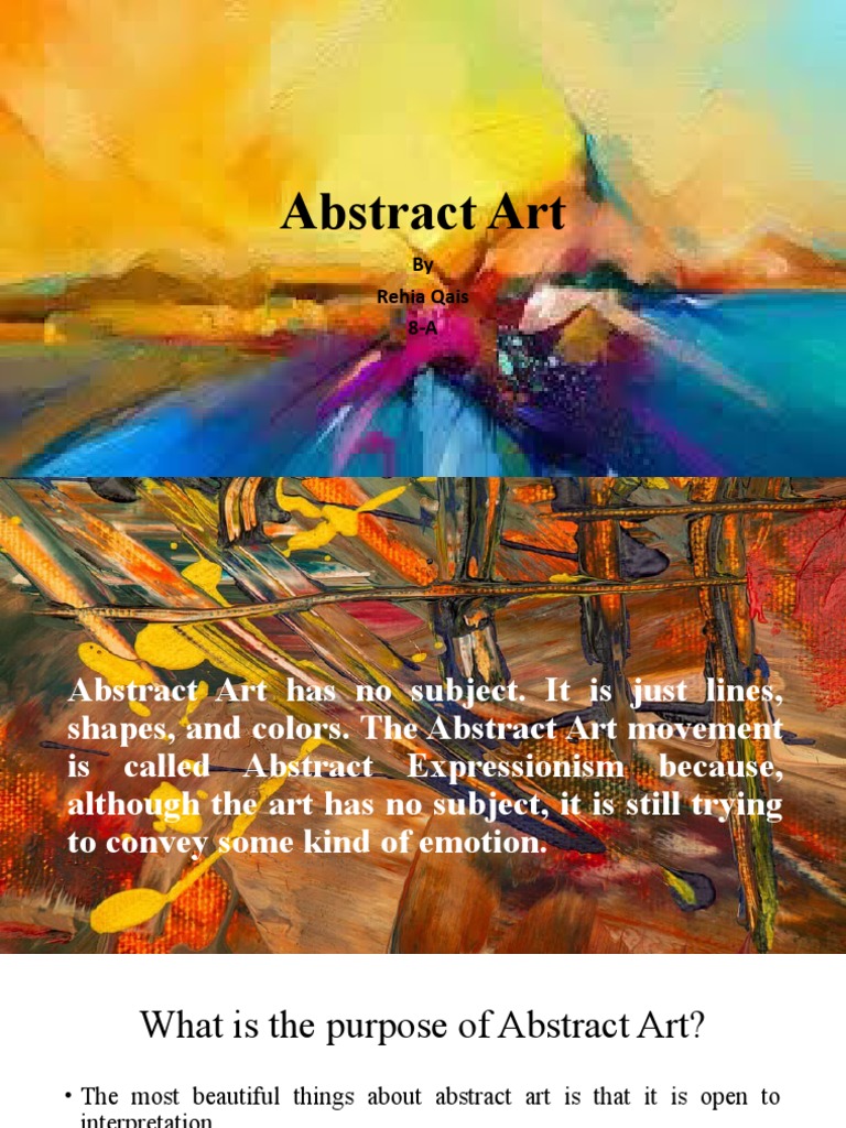 How Abstract Art conveys emotion through shapes & colors | PDF ...
