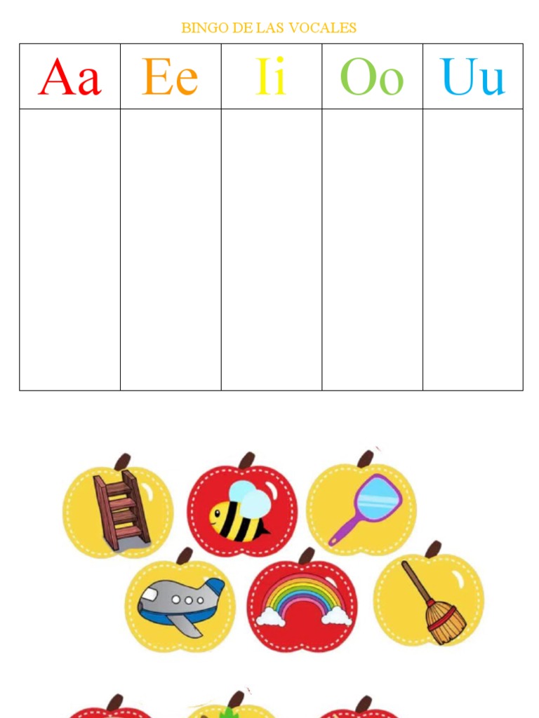 Bingo de Vocales para Imprimir | PDF