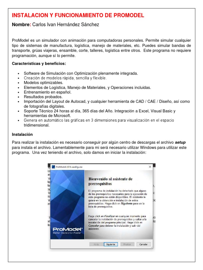 Promodel-Funcionamiento y Simulacion | PDF | Simulación | Software