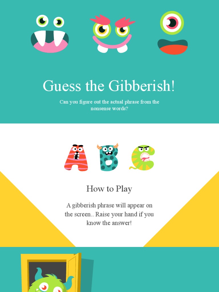 Guess The Gibberish!: Can You Figure Out The Actual Phrase From The ...