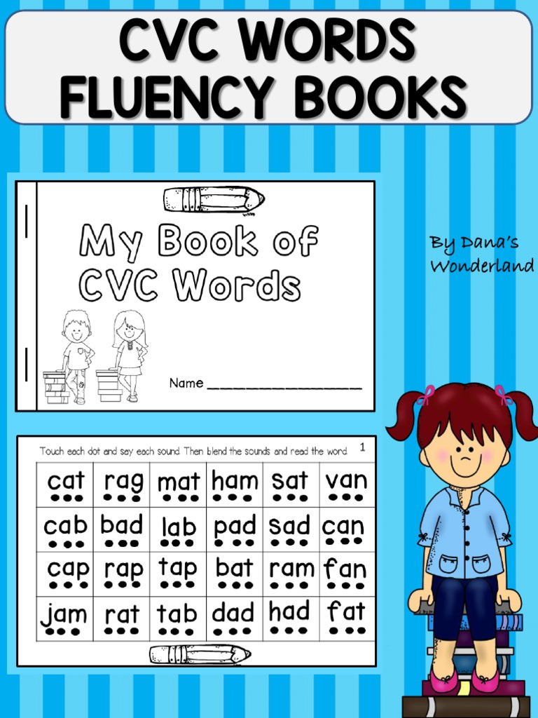 CVC Words Fluency Book for Kids | PDF | Cognition | Psycholinguistics