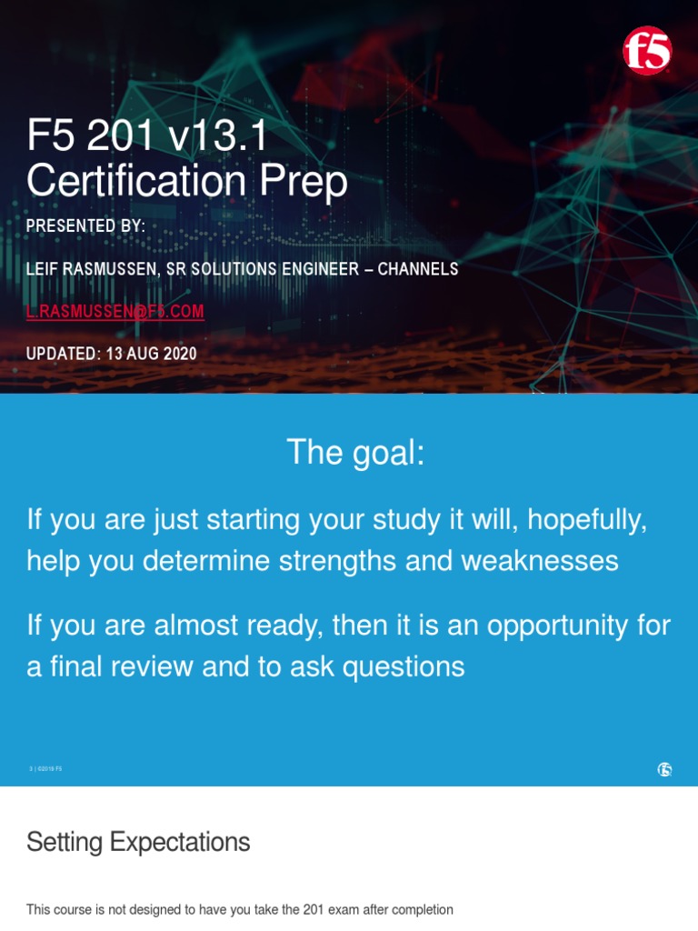 F5 201 v13.1 Certification Prep V3a - Active Links - No Notes | PDF ...