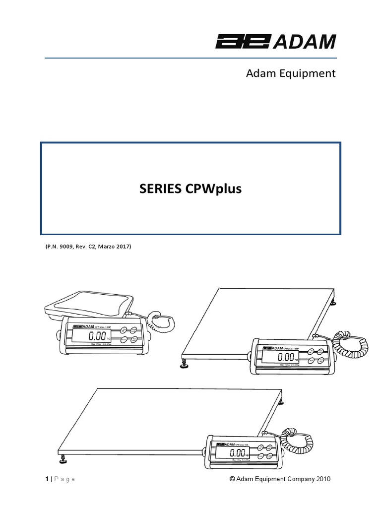 Bascula Adam CPWplus - UM - ES | PDF | Tornillo | Balanza
