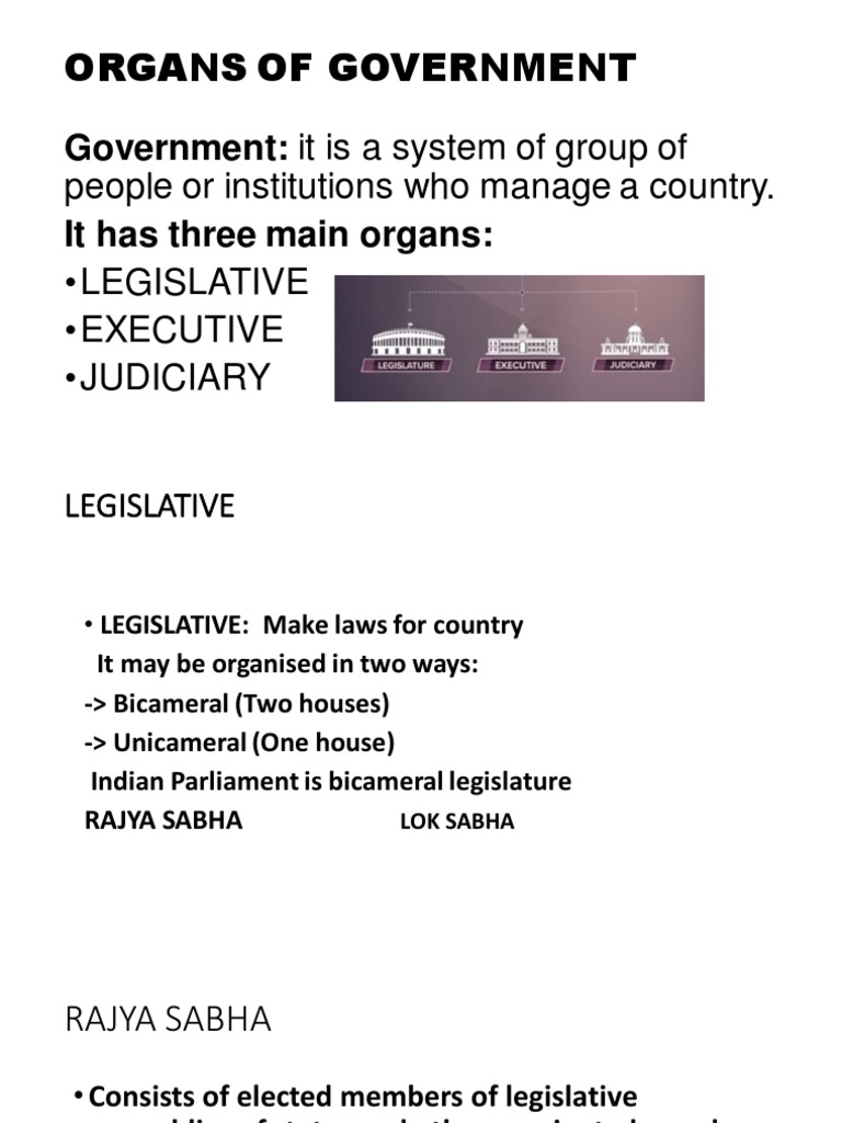 Organs of Government | PDF | Bill (Law) | Legislature