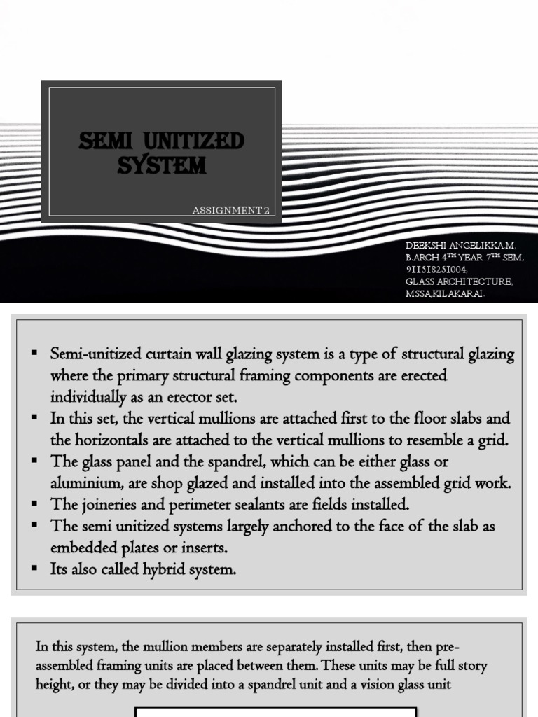 Semi Unitized System | PDF | Civil Engineering | Structural Engineering