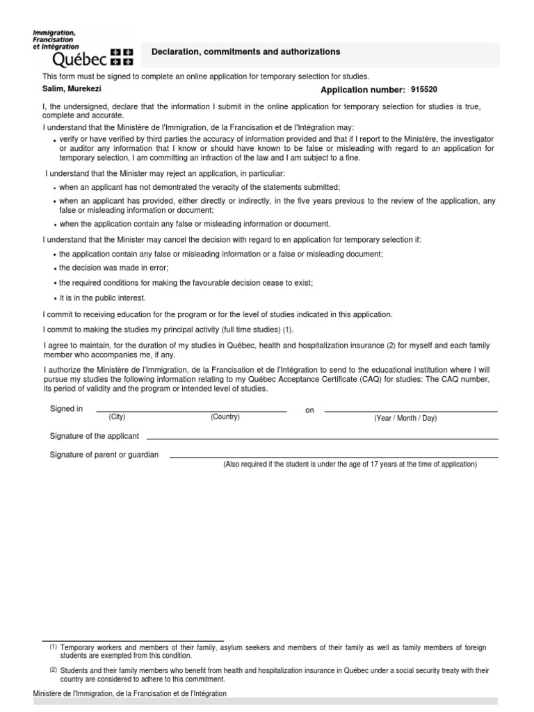 Declaration, Commitments and Authorizations | PDF | Government