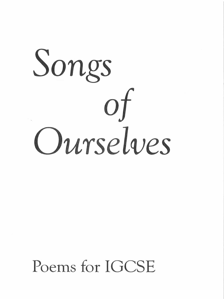 NEW Songs of Ourselves | PDF