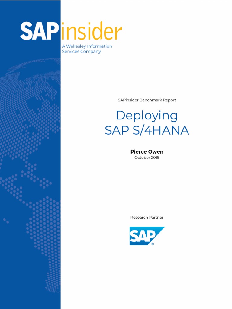 Deploying Sap S/4Hana: Pierce Owen | PDF | Analytics | Enterprise Resource Planning