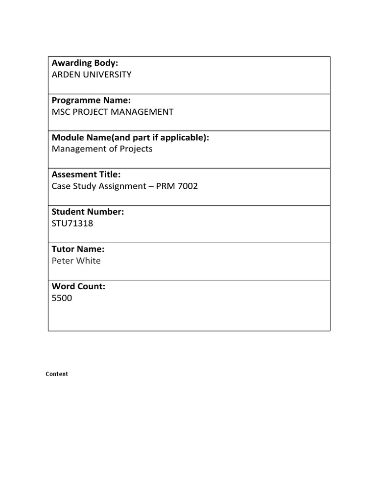 Arden University: Awarding Body | PDF | Risk | Six Sigma