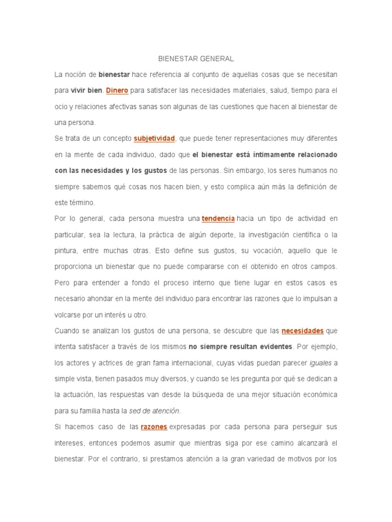 Bienestar General | PDF | Bienestar | Invalidez