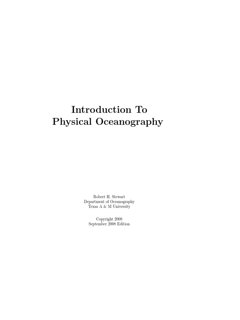 Introduction To Oceanography Textbook | PDF | Oceanography | Numerical ...