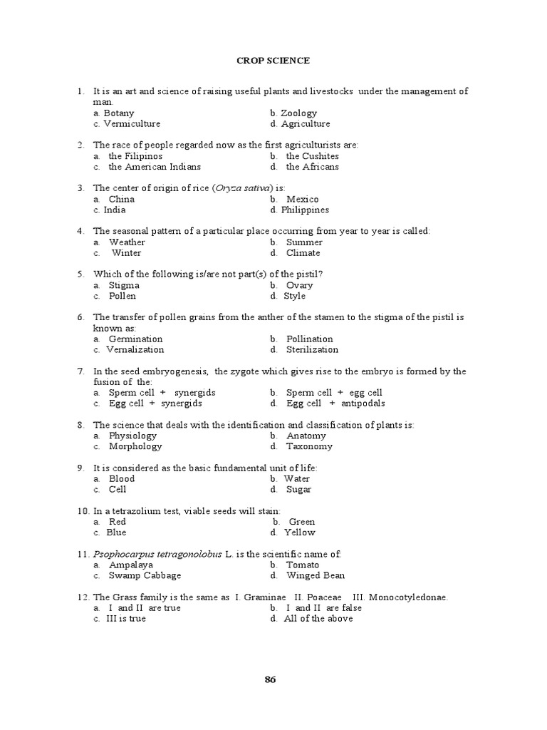 REVIEW-Crop Science | PDF | Cellular Respiration | Genetic Engineering