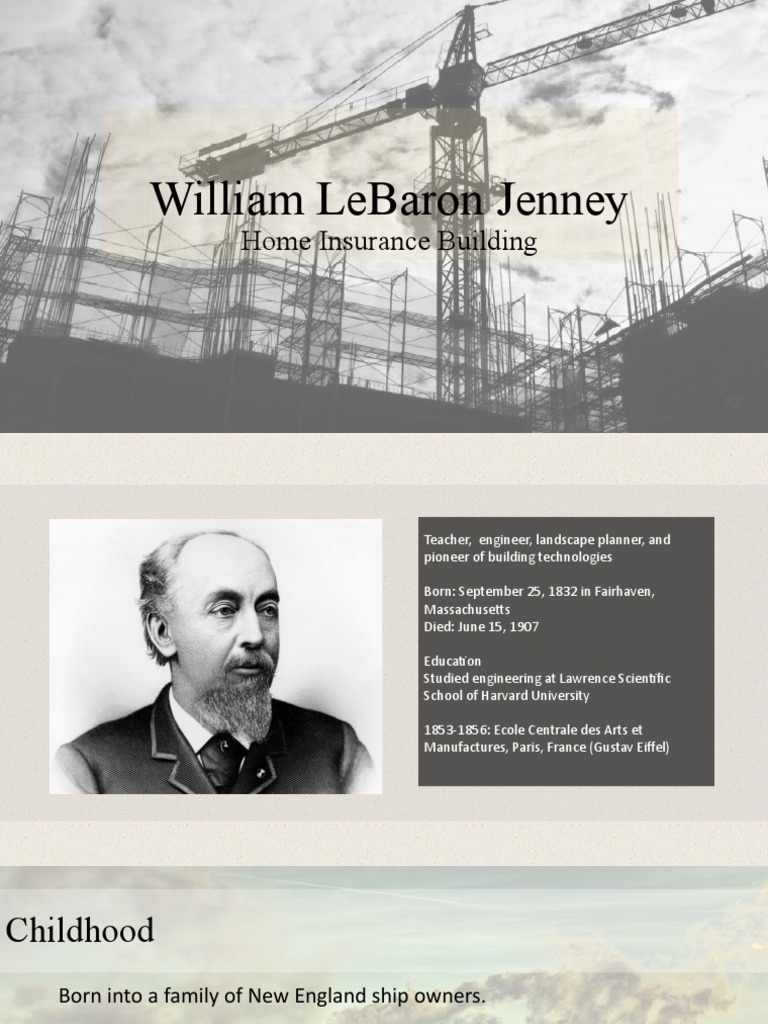 William LeBaron Jenney: Skyscraper Pioneer | PDF | Window | Building ...