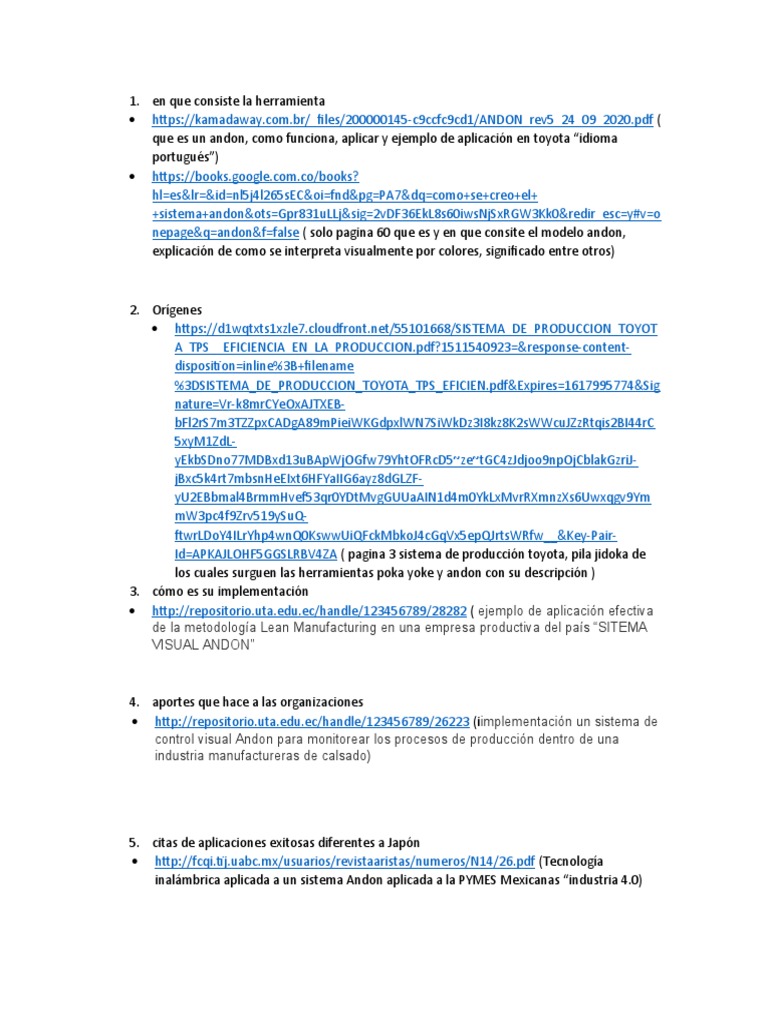 Sistema Andon: Implementación y Beneficios | PDF | Informática