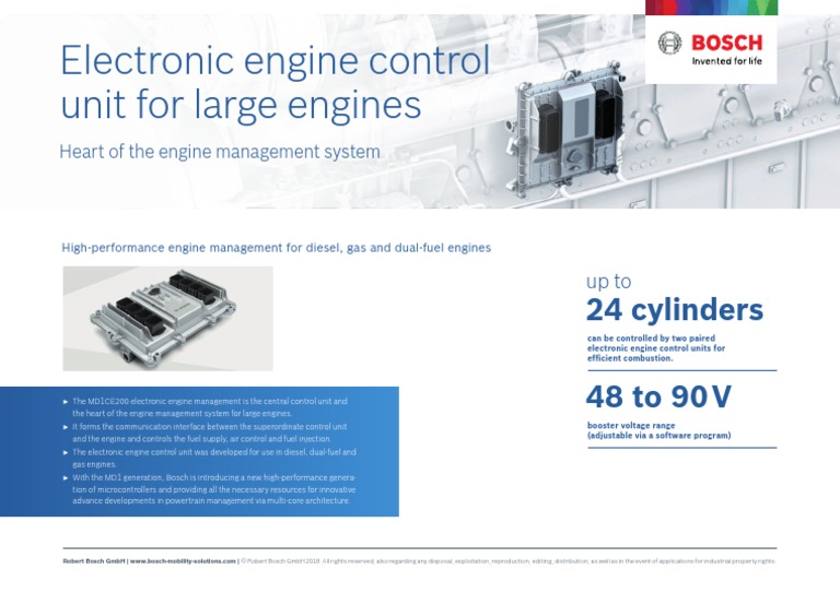 Summary Electronic Engine Control Large Engine | PDF | Engines | Diesel ...