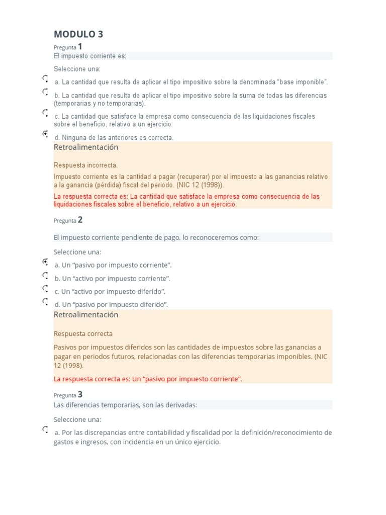 Módulo 3: Conceptos básicos de impuestos sobre la renta y contabilidad de activos fijos | PDF ...