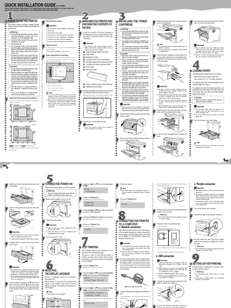 Ricoh Ap410n Quick Installation Guide 2223a4f | PDF | Printer (Computing)