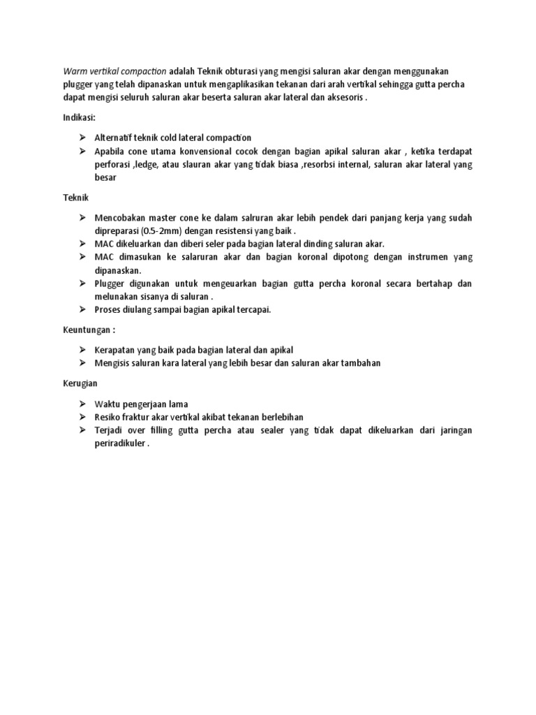 Warm Vertical Compaction | PDF