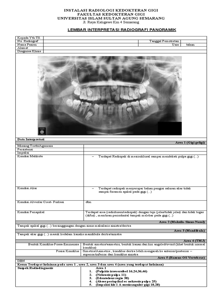 CONTOH Interpretasi Opg | PDF