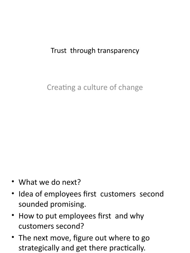 Trust Through Transparency | PDF