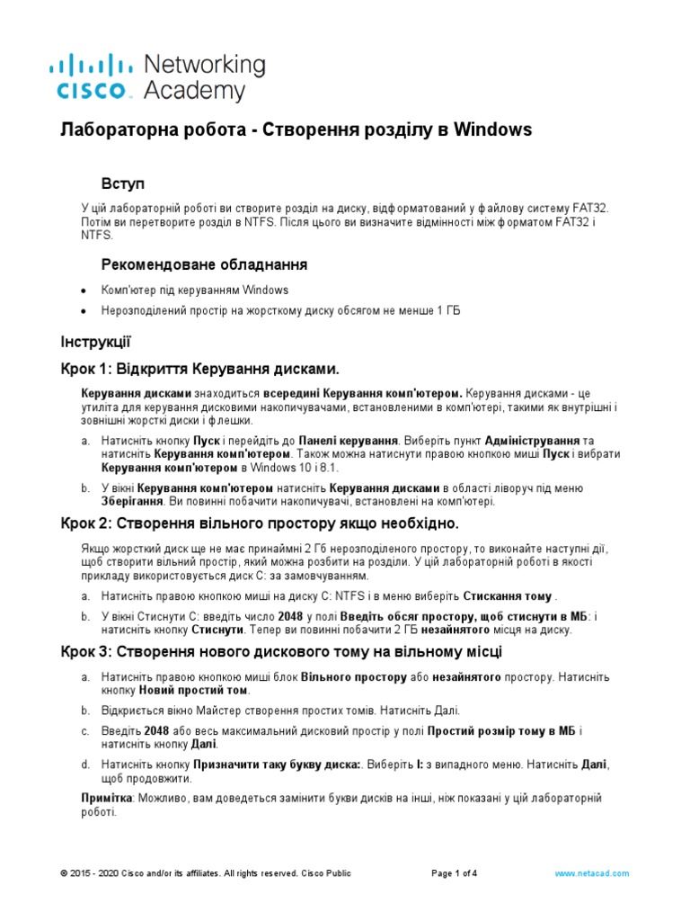 10.2.1.8 Lab - Create A Partition in Windows | PDF
