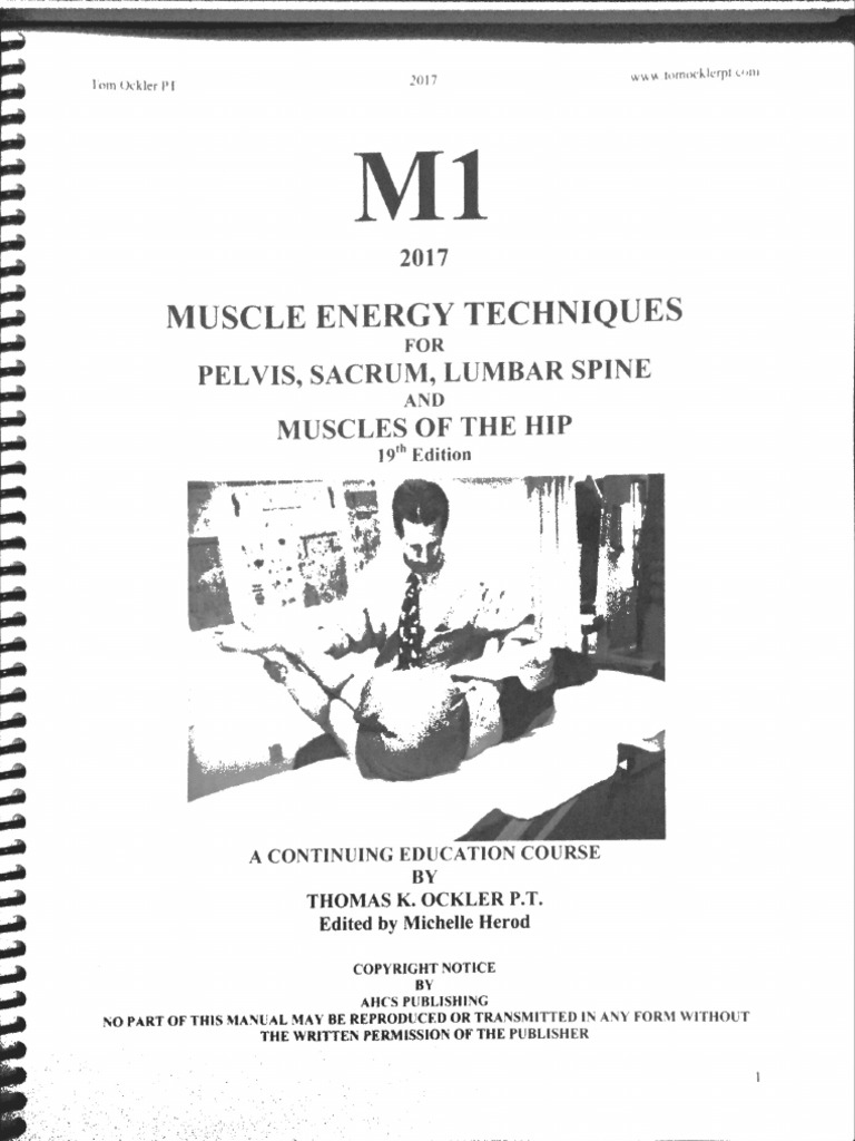 M1 - Muscle Energy Techniques For Pelvis, Sacrum, Lumbar Spine, and ...