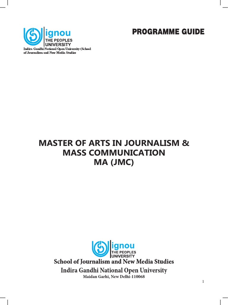 Programme Guide MAJMC | PDF | Media (Communication) | Mass Media
