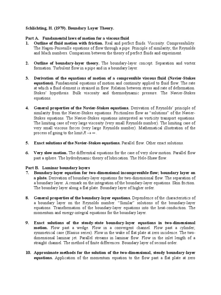 Schlichting 1979 | PDF | Boundary Layer | Navier–Stokes Equations