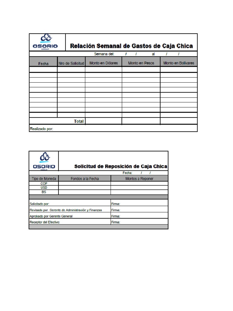 Formatos Caja Chica | PDF | Moneda | Mercado de divisas