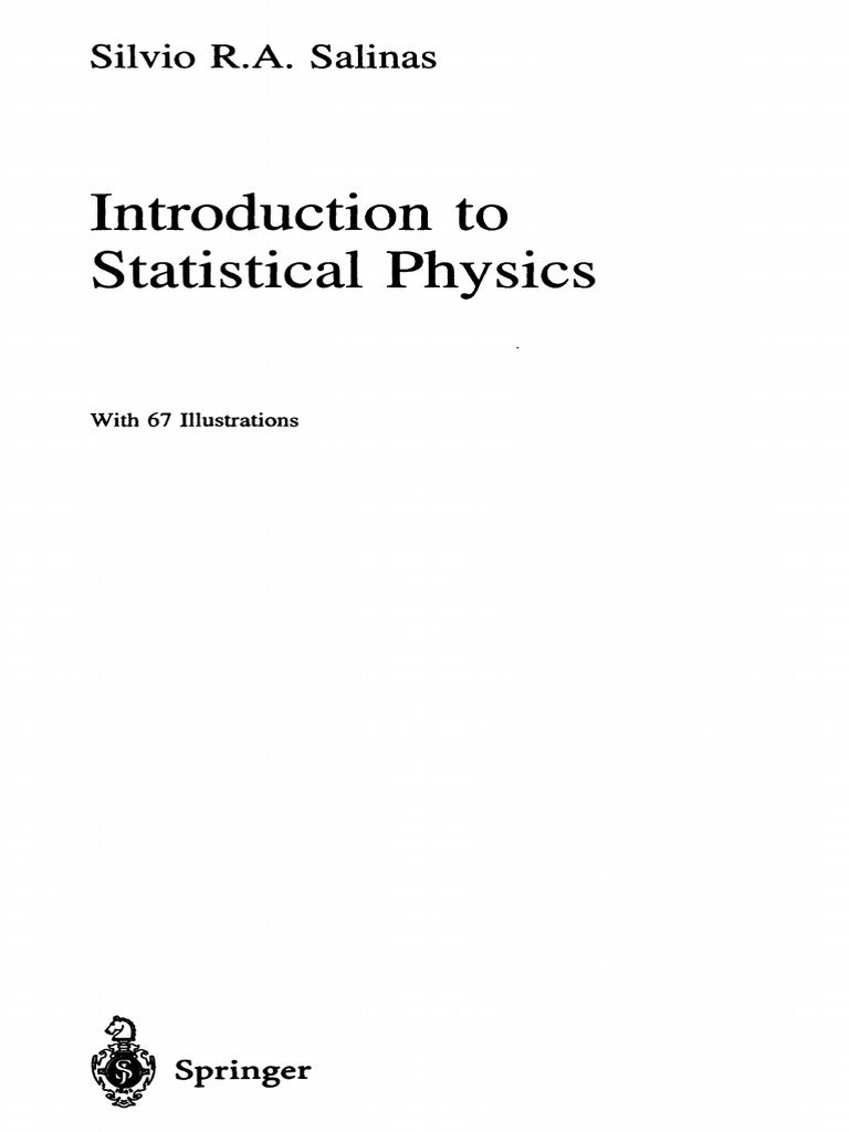Silvio Salinas Introduction To Statistical Physics 2001 | PDF