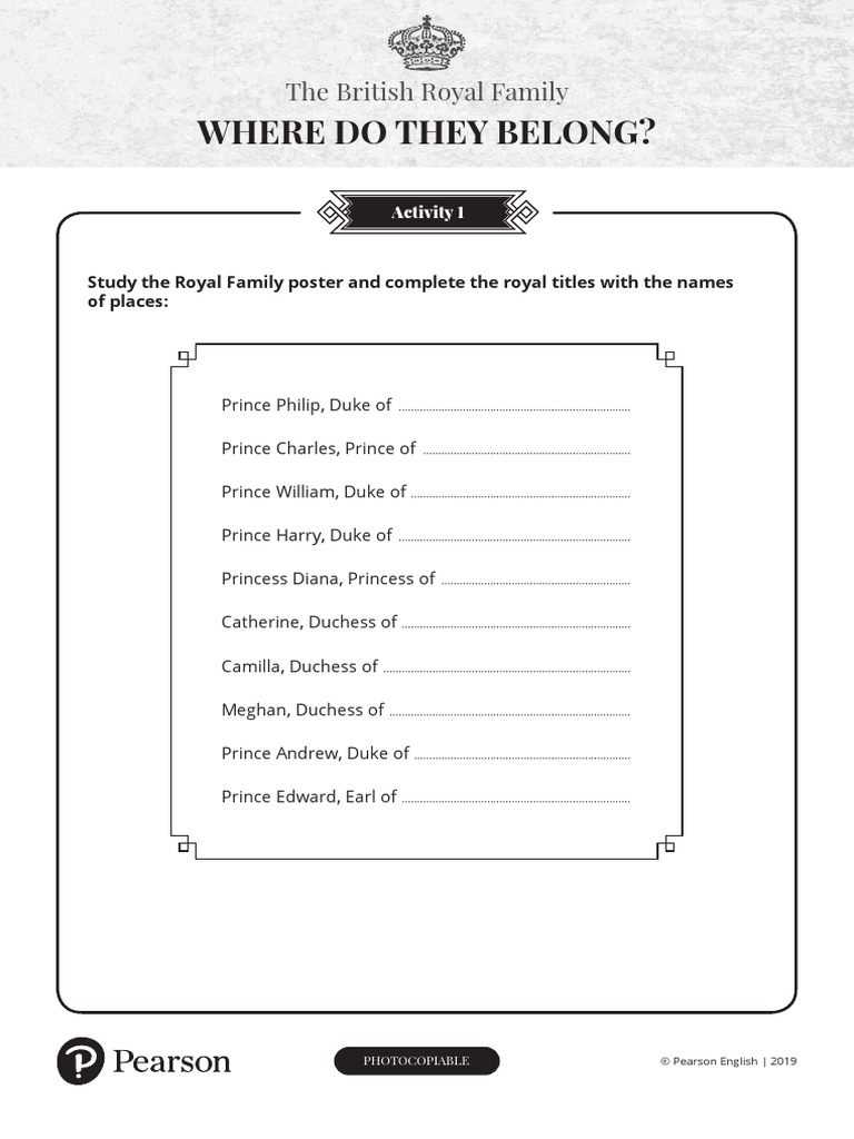 British Royal Family - Activities | PDF | Elizabeth Ii | Palace Of ...