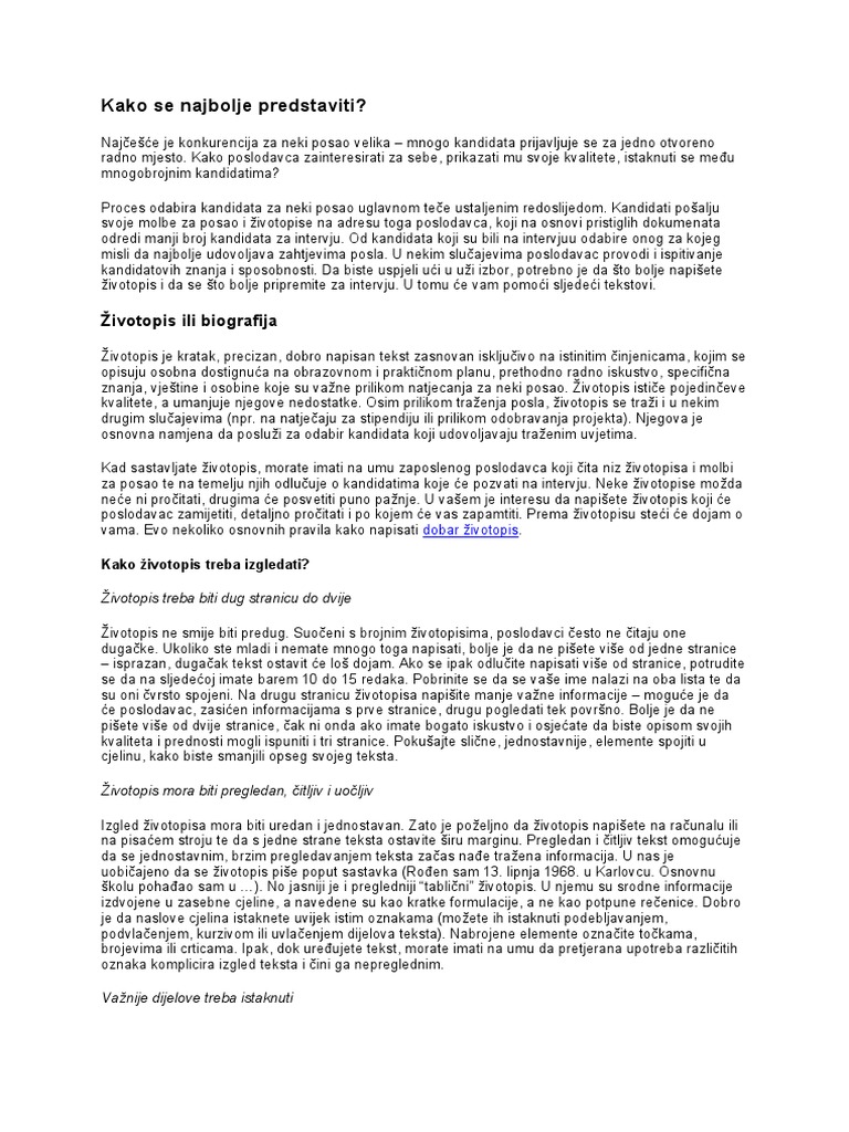 93.kako Se Najbolje Predstaviti | PDF