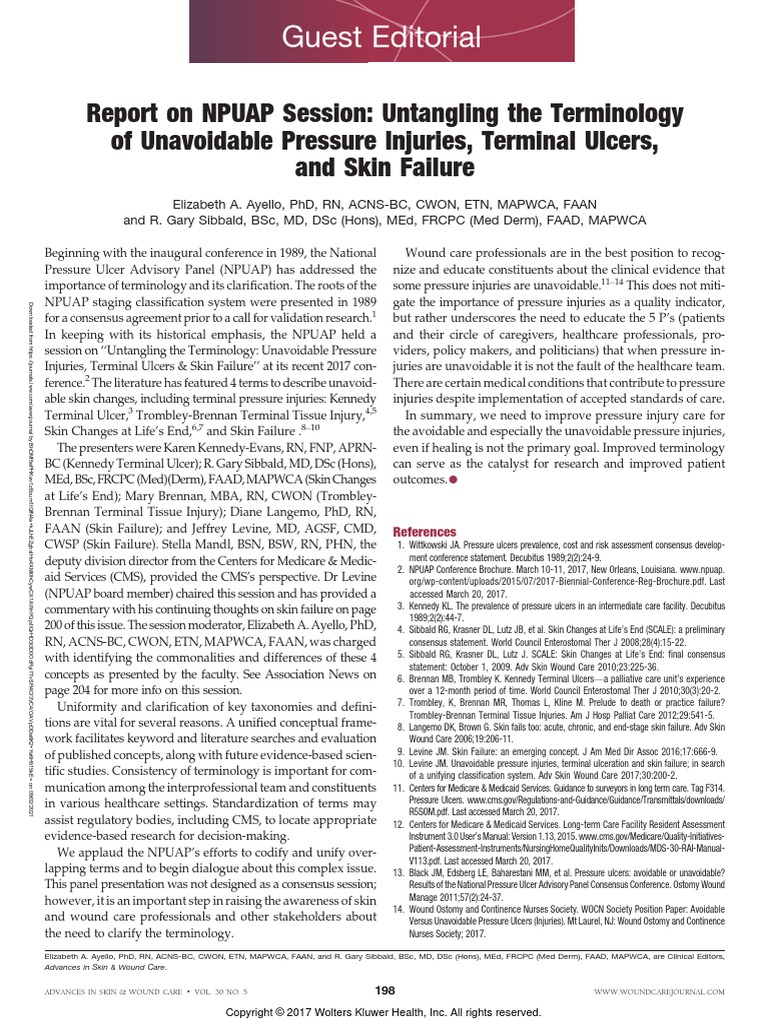 Editorial Managing Skin Failure | PDF | Medical Specialties | Health ...