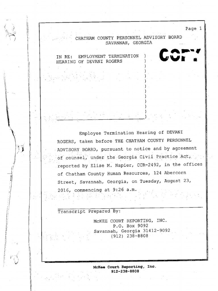 Termination Hearing Transcript | PDF