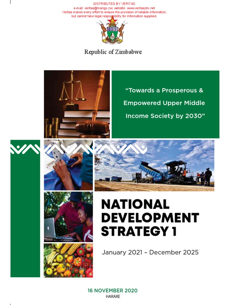 National Development Strategy 1: Republic of Zimbabwe | PDF | Zimbabwe ...