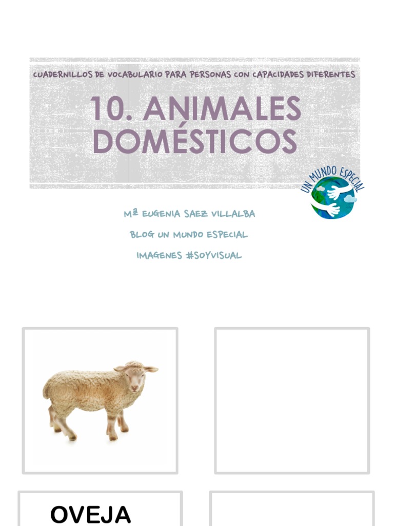 Cuadernillos de Vocabulario Básico. Animales Domésticos | PDF