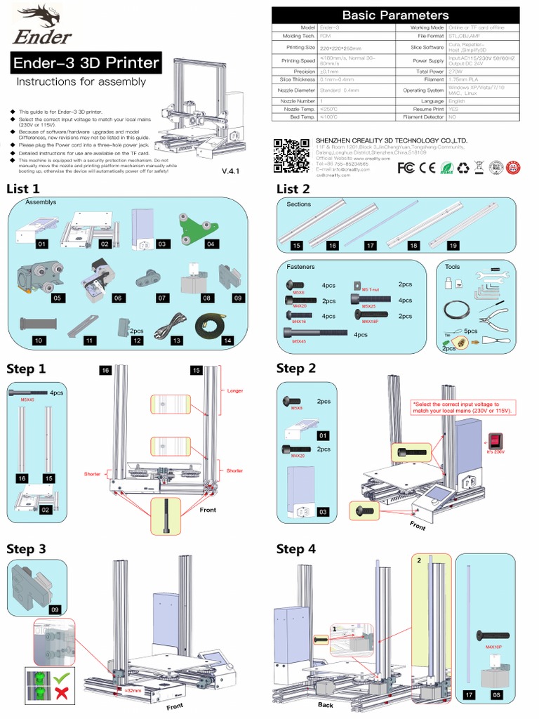 Ender 3 Safety and Operation Guide | PDF