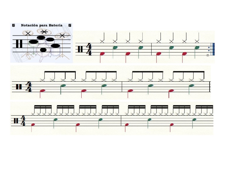 Guia 1 Bateria Ritmos Basicos | PDF